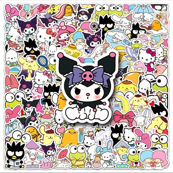 Sanrio | Design | Sanrio Kuromi And Friends Sticker Collage Multicolor ...